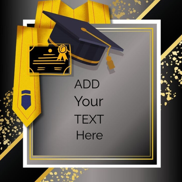 Copy of Grey Joyful Graduation Background Design Flyer/ Cards Instagram ...