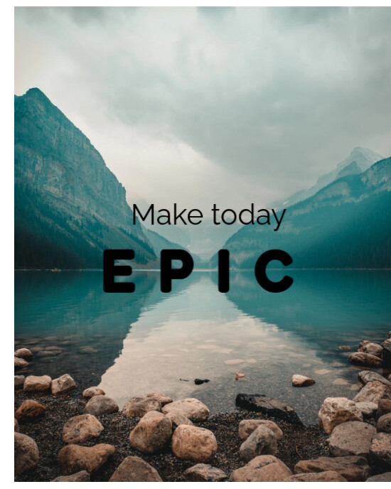 Grey Joyful Green And Brown Scenery Inspirational Quote Portrait Post ...