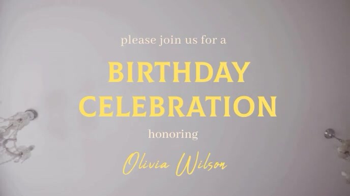 Copy of Grey Joyful Happy Birthday Digital Display (1 | PosterMyWall