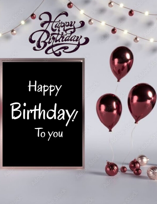 Copy of Grey Joyful Happy Birthday Flyer 2025 Flyer (us Letter ...