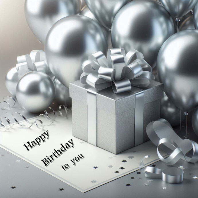 Copy of Grey Joyful Happy Birthday To You Instagram Post | PosterMyWall