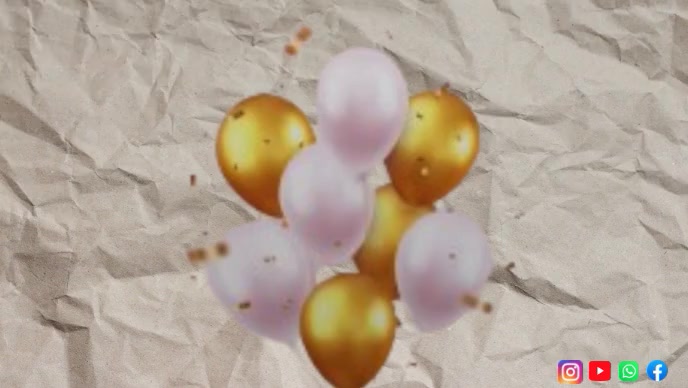 Grey Joyful Happy Birthday Youtube Thumbnail Template | PosterMyWall