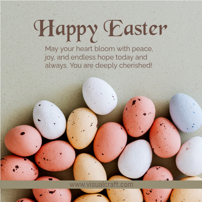 Copy of Grey Joyful Happy Easter Instagram Post | PosterMyWall