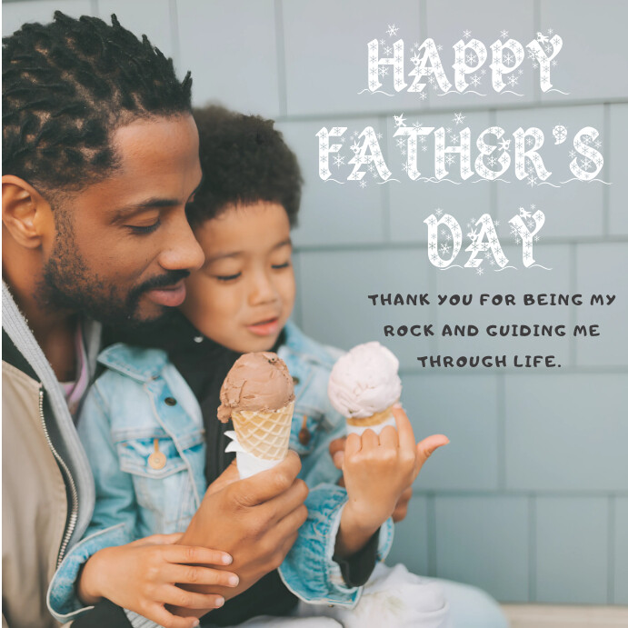 Grey Joyful Happy Father's Day Instagram Pos Template | PosterMyWall