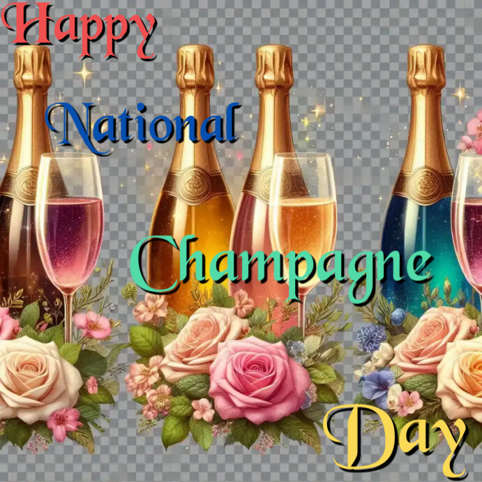 Modèle Grey Joyful Happy National Champagne Day Instagram Post ...