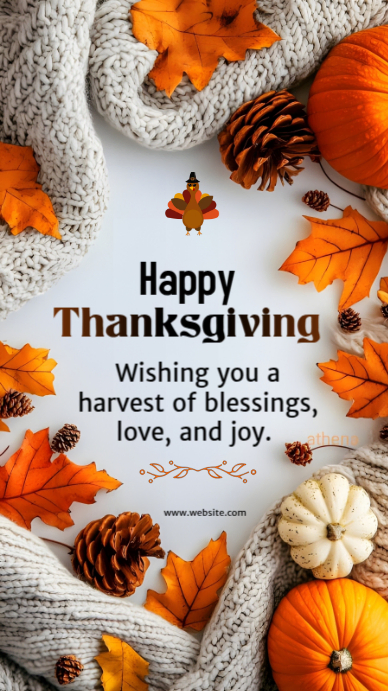 Copy of Grey Joyful Happy Thanksgiving Template Instagram Story ...
