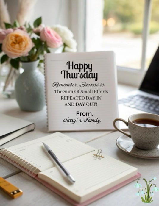 Grey Joyful Happy Thursday Flyer (us Letter) Template | PosterMyWall