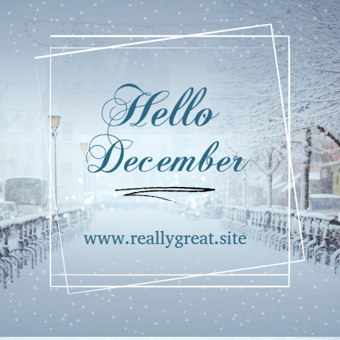 Modèle Grey Joyful Hello December Welcome December Instagram Post ...