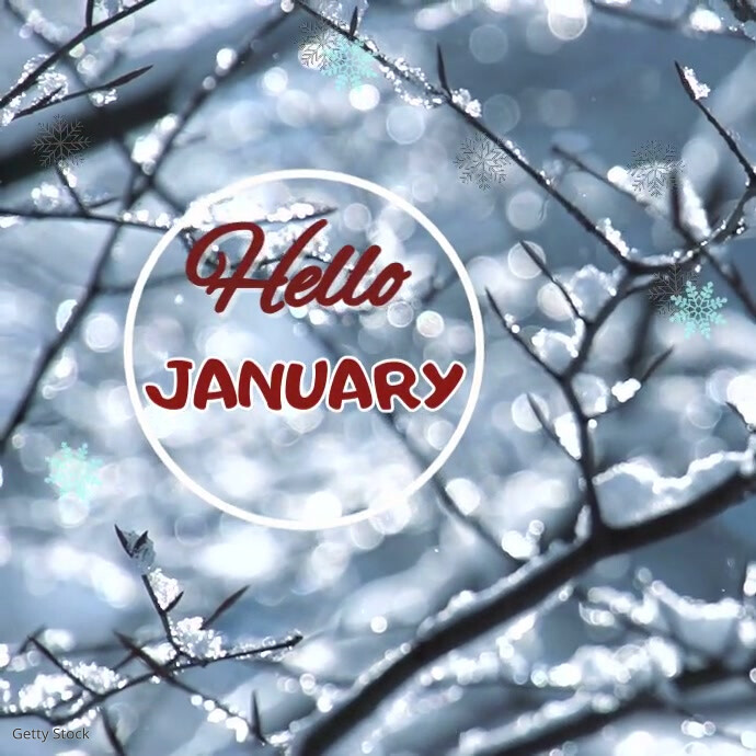Plantilla de Grey Joyful Hello January Instagram Post | PosterMyWall