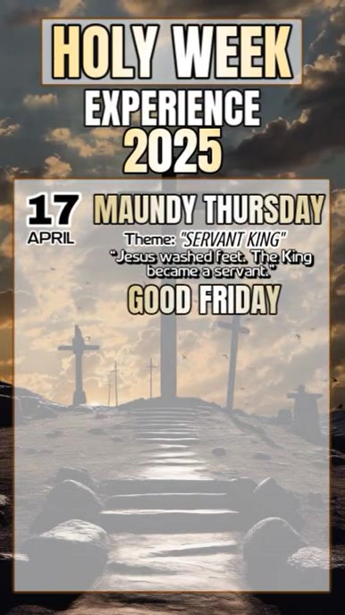 Grey Joyful Holy Week Instagram Reel Template | PosterMyWall
