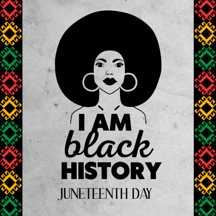 Grey Joyful Juneteenth Instagram Post Template | PosterMyWall