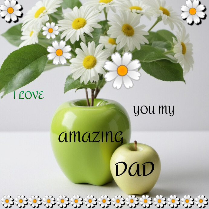 Grey Joyful Lovely Dad Instagram Post Template | PosterMyWall