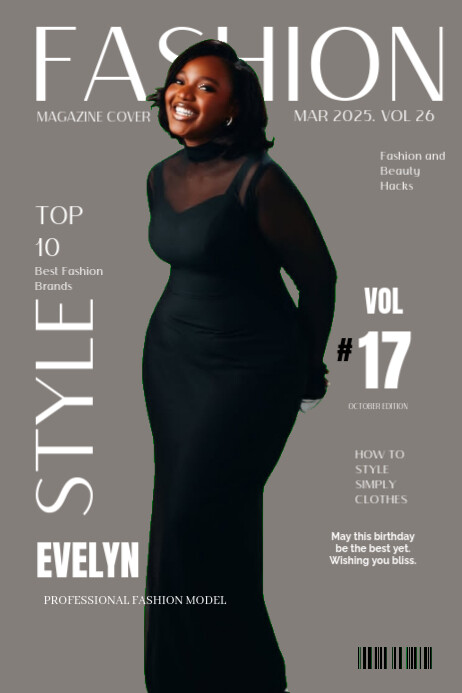 Copy of Grey Joyful Magazine Cover Design Poster | PosterMyWall