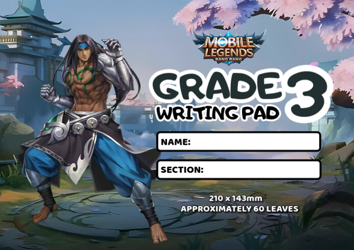 Plantilla de Grey Joyful Mobile Legends Theme Writing Pad A4 | PosterMyWall