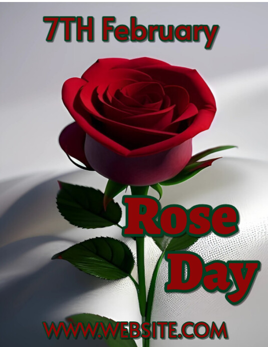 Grey Joyful Rose Day Flyer (us Letter) Template | PosterMyWall