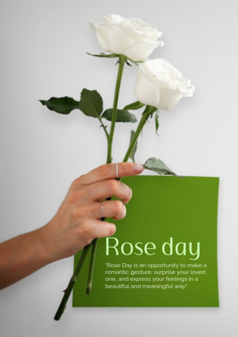 Copy of Grey Joyful Rose Day Flyer Design Template A4 | PosterMyWall