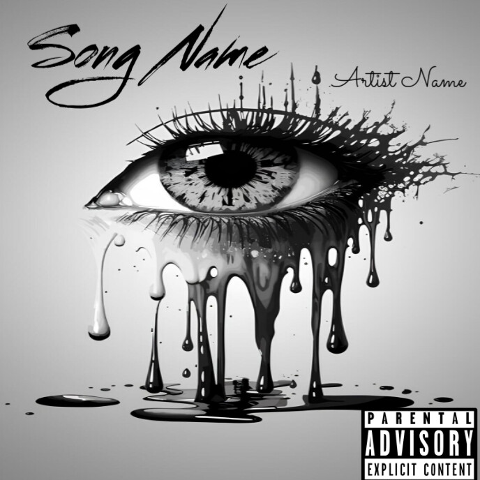 Grey Joyful Sad Song 2025 Album Cover Template | PosterMyWall