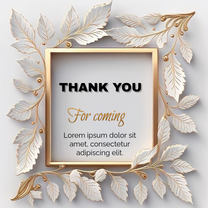 Copy of Grey Joyful Thank For Coming Instagram Post | PosterMyWall