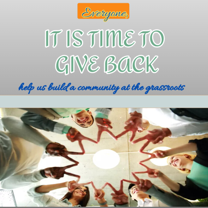 Grey Joyful Time To Give Back Instagram Post Templat | PosterMyWall