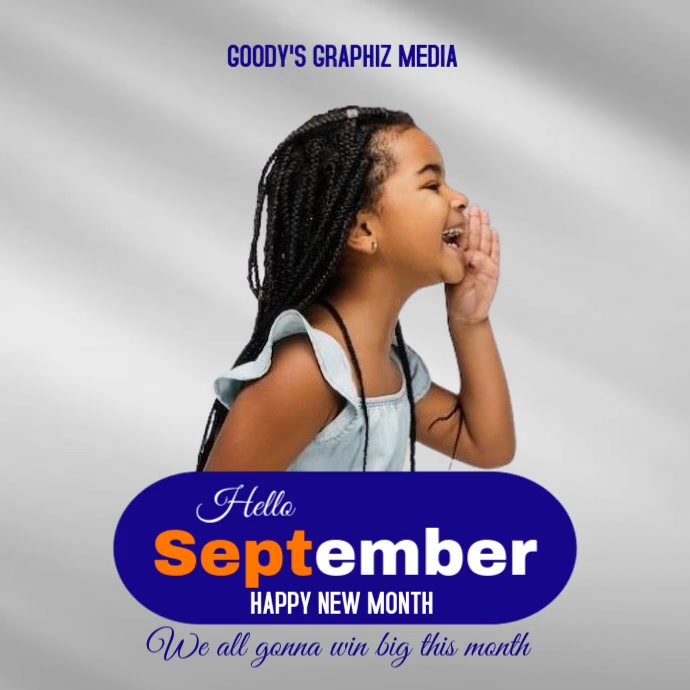 Grey Joyful Welcome To September Instagram Post Template | PosterMyWall