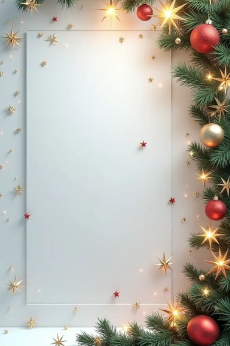 Grey Joyful White Christmas Background Poster Template | PosterMyWall
