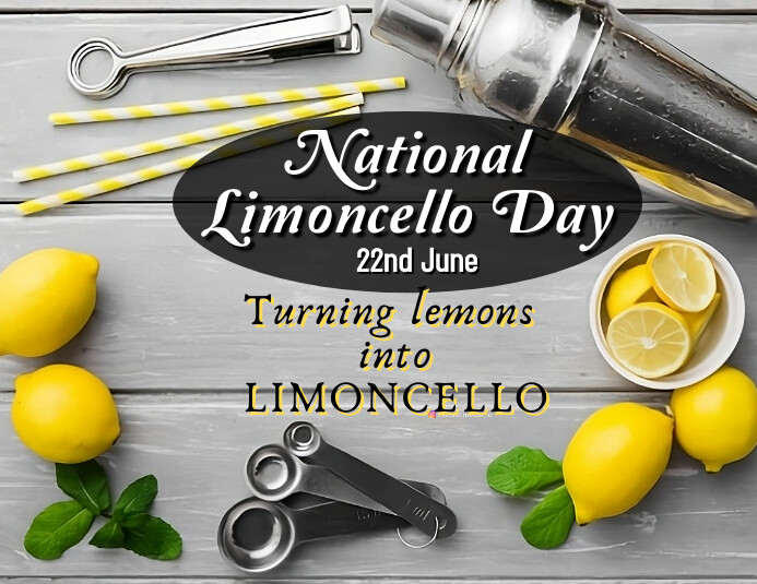 Copy of Grey Lemon Maximalist National Limoncello Day | PosterMyWall
