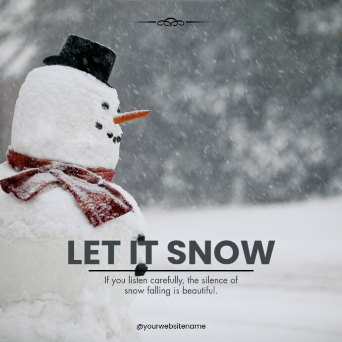 Plantilla de Grey Let It Snow Instagram Post | PosterMyWall