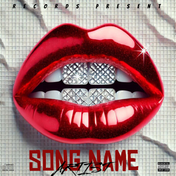 Grey Lips Album Cover Template | PosterMyWall