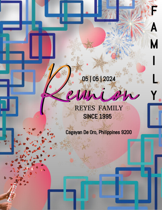 Grey List-based Family Reunion Flyer (us Let Template | PosterMyWall