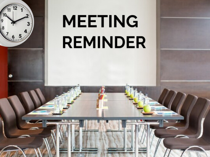 Grey List-based Meeting Reminder Presentation Template | PosterMyWall