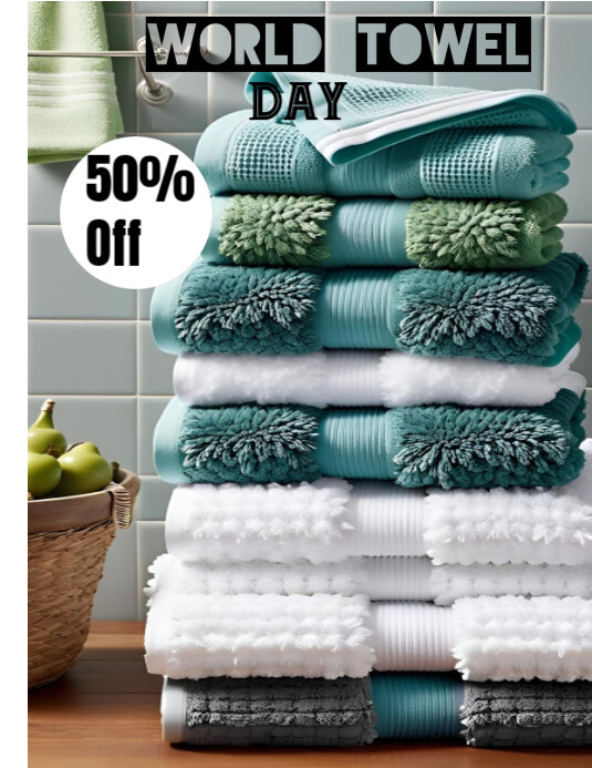 Copy of Grey List-based Towel Day Celebration Poster Flyer (us Letter ...