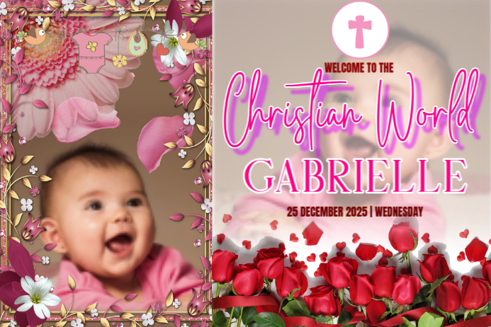 Grey List-based Welcome To The Christian World Poster Template ...