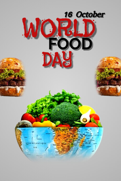 Grey List-based World Food Day Poster Template | PosterMyWall