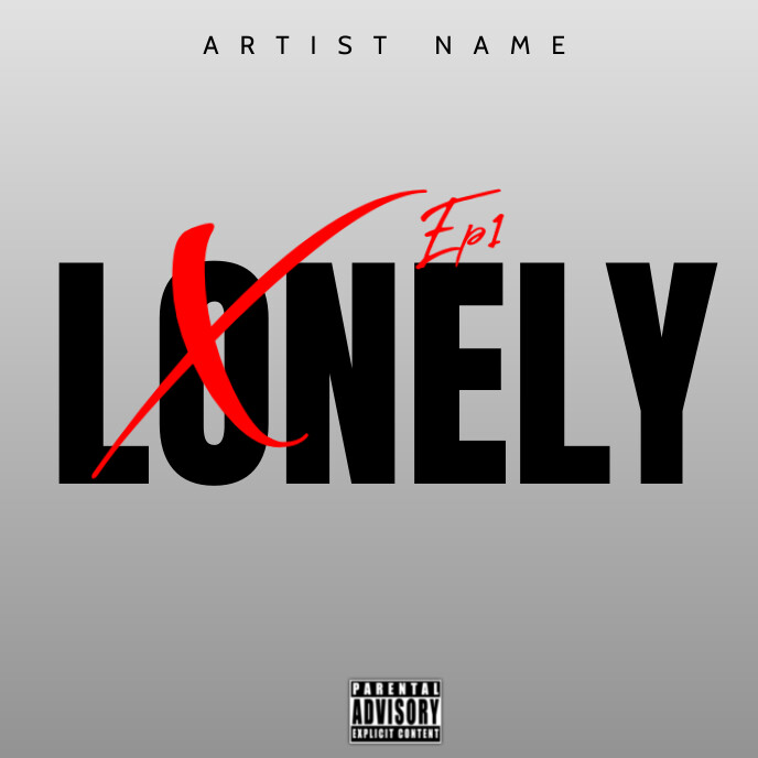Grey Lonely Music Album Cover Album Cover Template | PosterMyWall