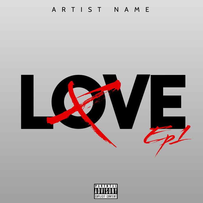 Grey Love Song Album Cover Album Cover Template | PosterMyWall