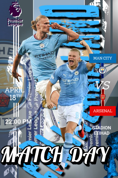 Plantilla de Grey Maksimalis Match Day Poster | PosterMyWall