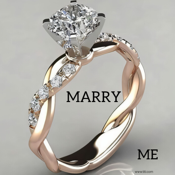 Grey Marry Me Instagram Post Template | PosterMyWall