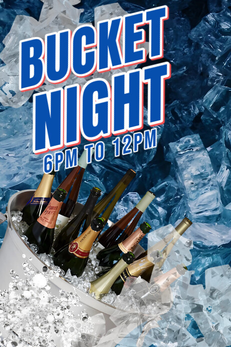 Copy of Grey Maximalist Bucket Night Party Poster | PosterMyWall