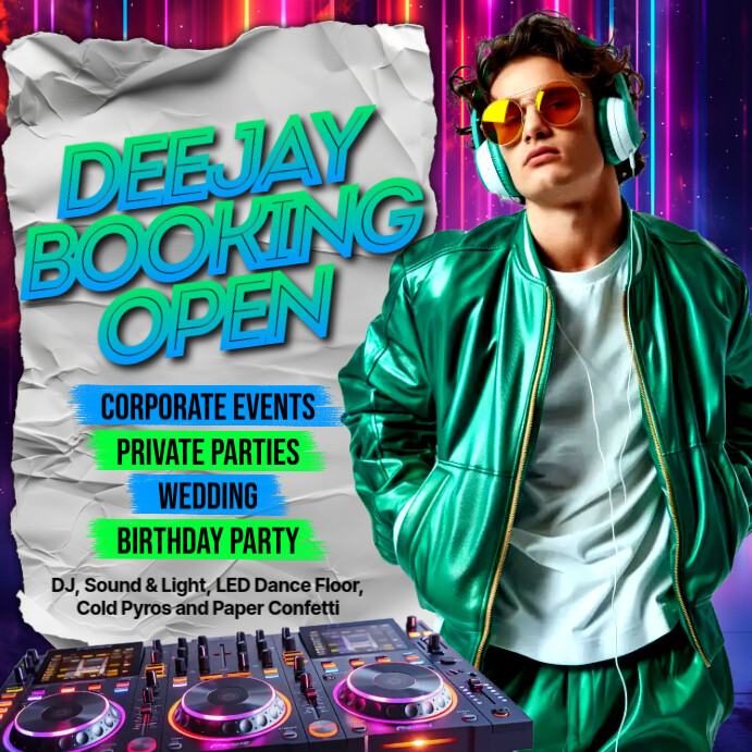 Copy of Grey Maximalist Dj Booking Instagram Post | PosterMyWall