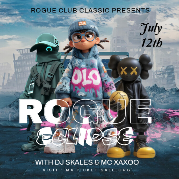 Plantilla de Grey Maximalist Eclipse Rogue – Futuristic Nightclub ...