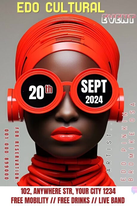 Grey Maximalist Edo Cultural Event Poster Template | PosterMyWall