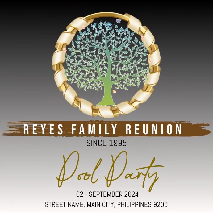 Grey Maximalist Family Reunion Instagram Post Template | PosterMyWall