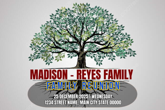Grey Maximalist Family Reunion Poster Template | PosterMyWall