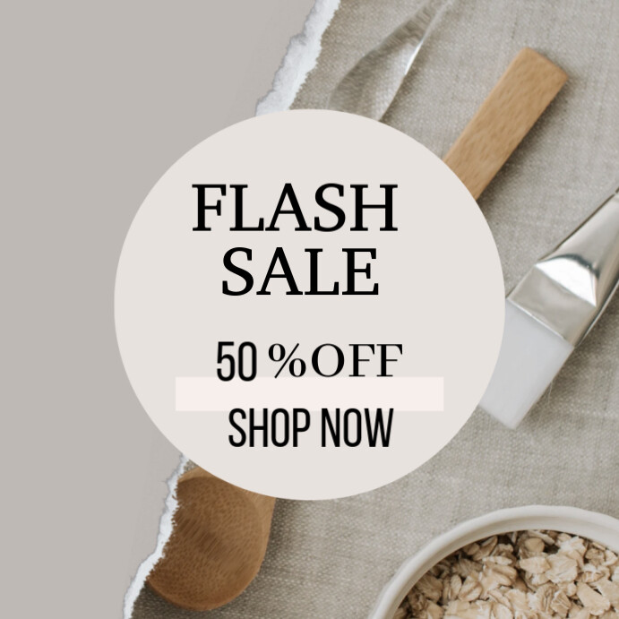 Grey Maximalist Flash Sale Instagram Post Template | PosterMyWall