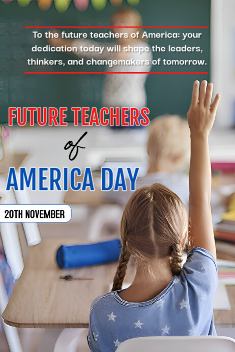 Grey Maximalist Future Teachers Of America Day Poster Templat | PosterMyWall