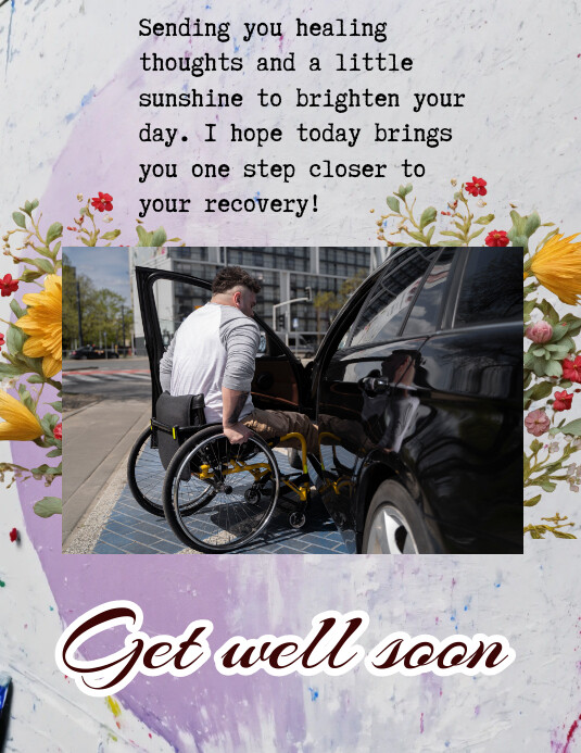 Grey Maximalist Get Well Soon Flyer (us Lette Template | PosterMyWall