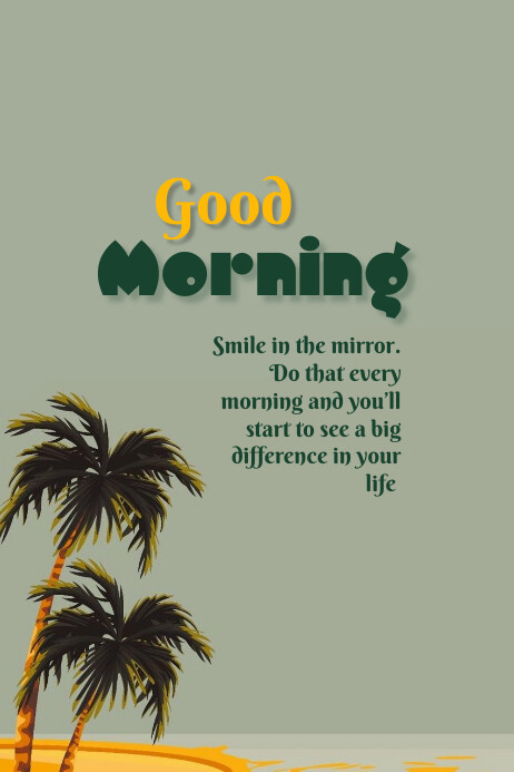 Grey Maximalist Good Morning Banner 4' × 6' Template | PosterMyWall
