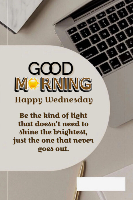 Grey Maximalist Good Morning Wednesday Banner 4' × 6' Template ...