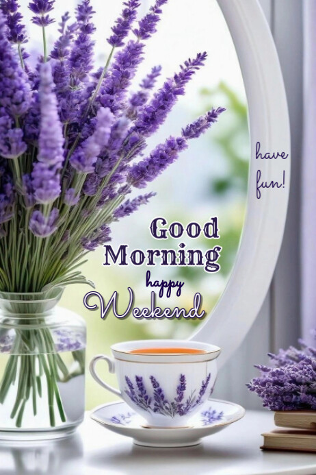 Grey Maximalist Good Morning Weekend Banner 4' × 6' Template | PosterMyWall