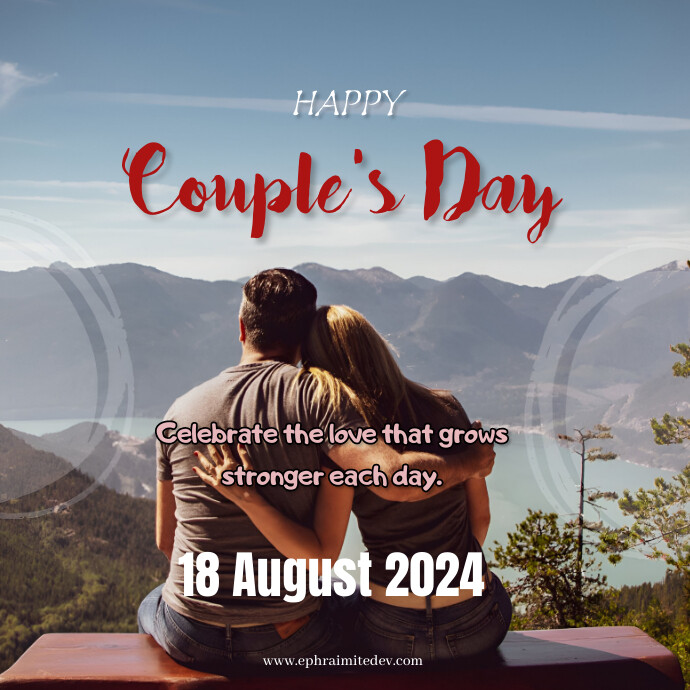 Plantilla de Grey Maximalist Happy Couples Day Logo | PosterMyWall
